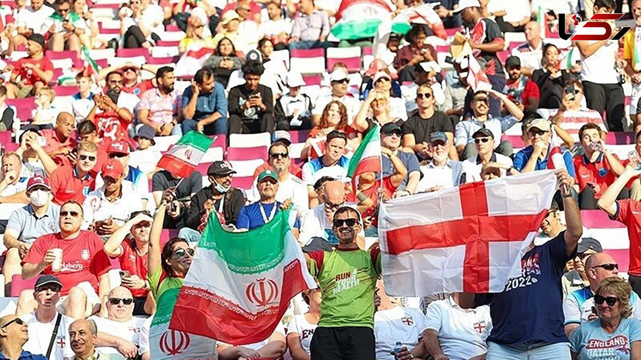 فیلم دعوای تماشاگران ایرانی و دختری با پرچم شیرخورشید از قطر مخابره