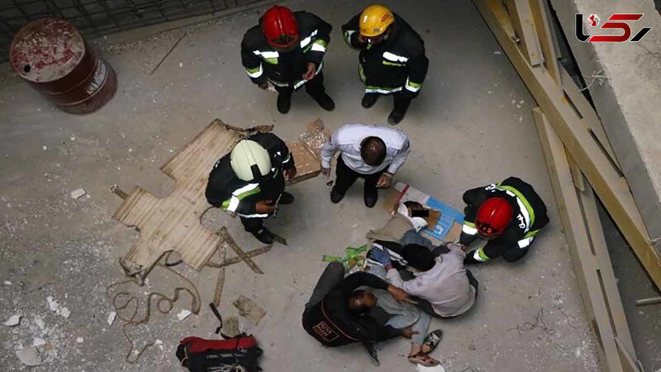 سقوط وحشتناک از ساختمان در زرند عکس صحنه حادثه