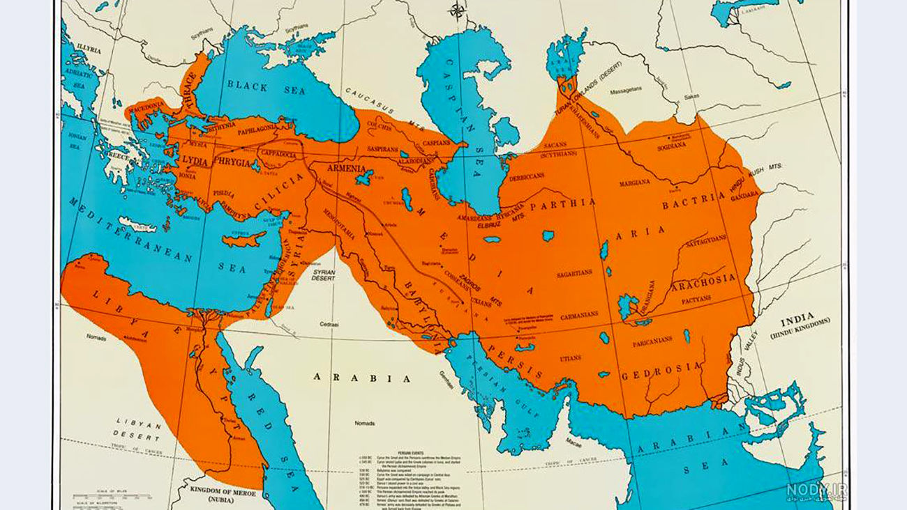 عکس نقشه ایران در دوره هخامنشیان باورنکردنی و شوک آور
